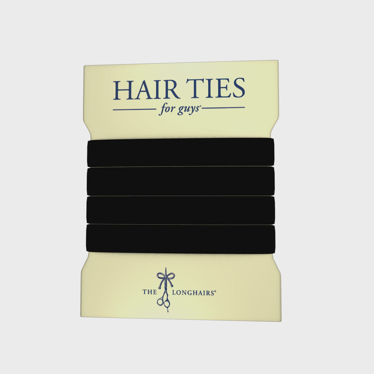 Black Hair Ties | Durable Men's Hair Ties | The Longhairs